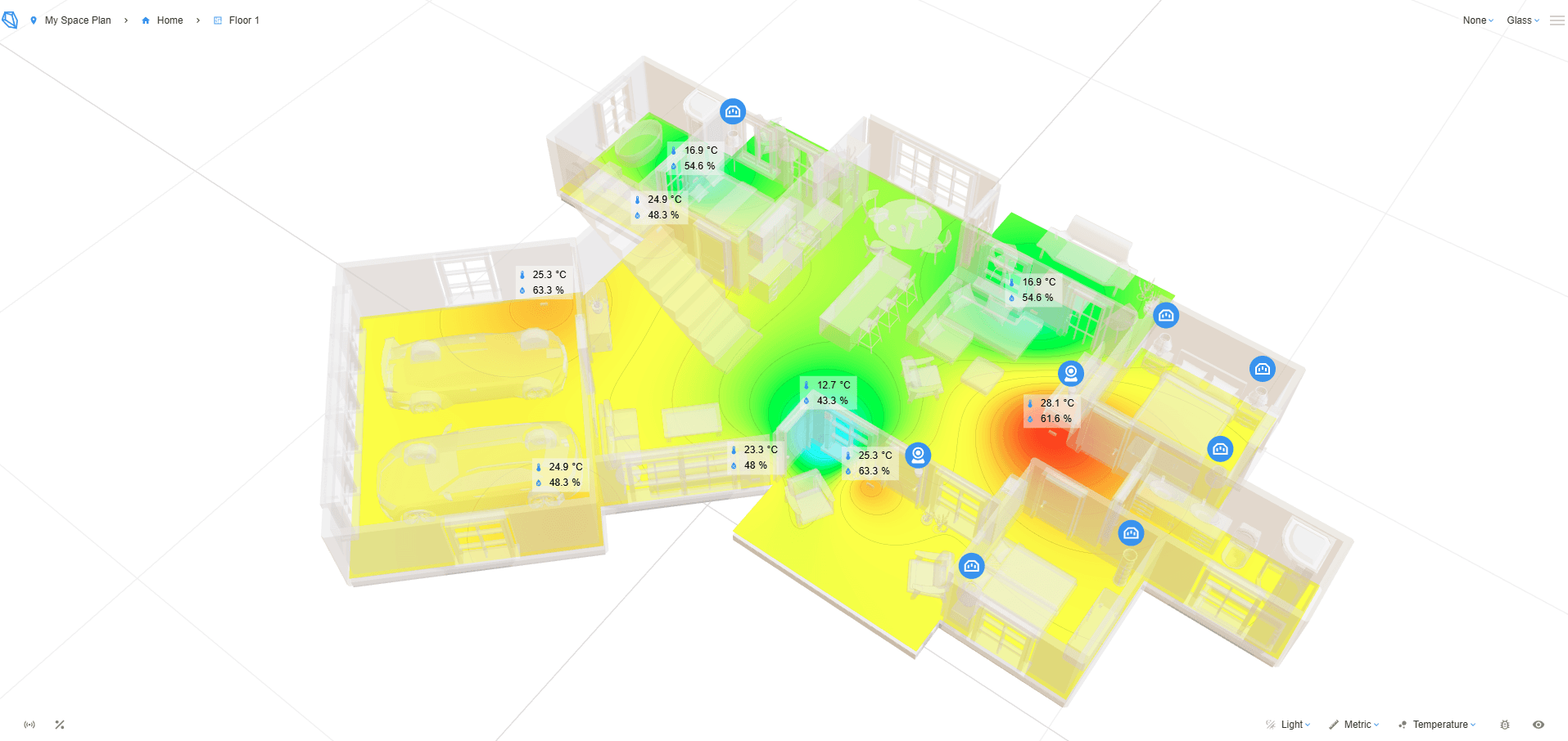 Zircon3D - 3D Floor Plan Visualization for Smart Buildings & IoT